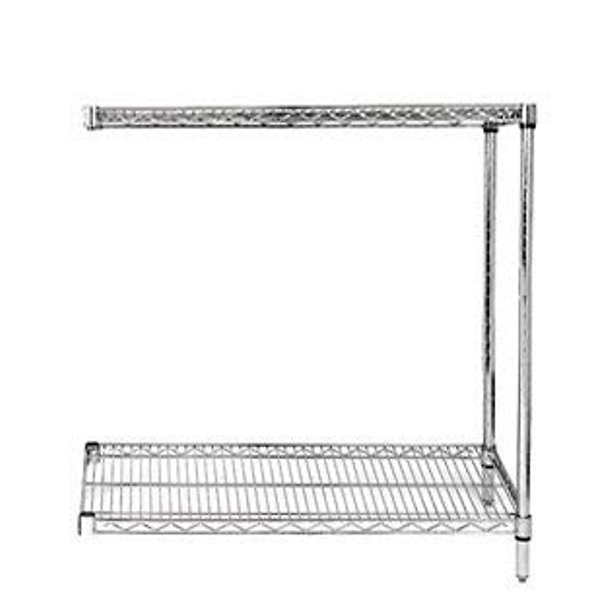 Omega 18" Deep x 24" Wide x 36" High 2 Tier Chrome Add-On Shelving Unit