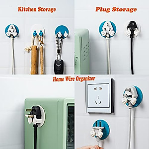 AELITOK Utility Thumb Wall Hooks,Damage Free Hanging Hooks for Walls,Adhesive Wall Hooks for Home Office Bedroom Kitchen 10pcs (Mixed Colors)