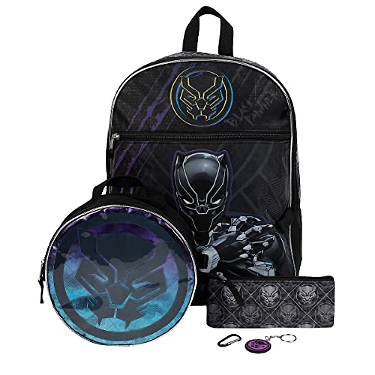 Bioworld Marvel Comics Black Panther 5-Piece Backpack Set