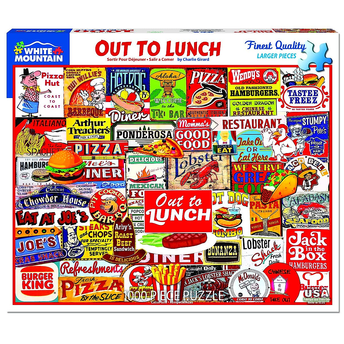 White Mountain Puzzles Out to Lunch, 1000 Pieces Jigsaw Puzzle