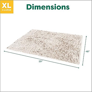 Furhaven Waterproof Throw Blanket for Dogs & Indoor Cats, Washable - Shaggy Plush Calming Long Faux Fur & Velvet Dog Blanket - Driftwood, Extra Large/XL