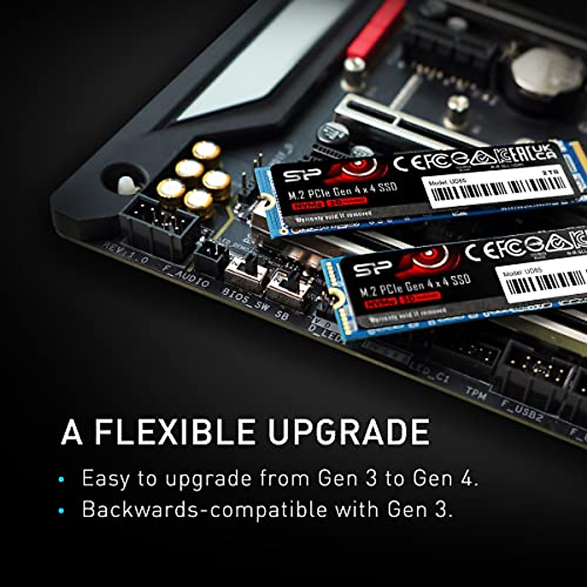 Silicon Power 2TB UD85 NVMe 4.0 Gen4 PCIe M.2 SSD R/W up to 3,600/2,800 MB/s (SP02KGBP44UD8505)