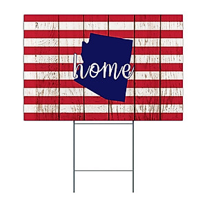 Independence Day Home arizona Yard Signs with Stakes 12x18 Inch 4th of July Memorial Day Customized Lawn Signs with Stakes for House Rent Lawn Decoration Props
