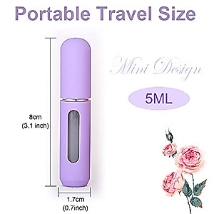KAYZON Portable Mini Refillable Perfume Atomizer - Travel Size Spray Bottles for Women - Underfill Scent Pump Case Travel Fragrance Empty Container Bottom Refill Perfume Bottle for Traveling 5ml