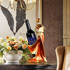 iStarcas Wine Rack, Wine Bottle Holder Decorative, Lady Wine Holder, Single Wine Holder Stand, Wine Racks Countertop for Kitchen Home Bar Tabletop Decor