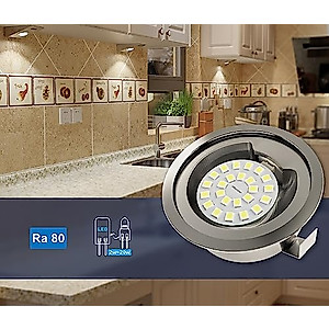 G4 LED Bulb Daylight White 6000K 2W - 20 Watt Halogen JC Bulb Replacement G4 Bi Pin Bulb - LED Appliance Bulb Range Hood 20W 12V G4 Base T3 - 12 Volt ac/dc Under Cabinet Puck Light Bulbs - 6 Pack