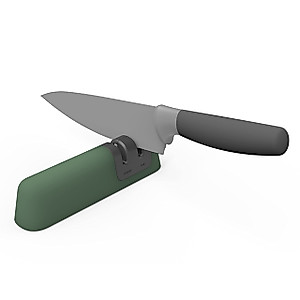 BergHOFF Legacy Two-Stage Knife Sharpener, Non-slip Base, Coarse, Fine, Green