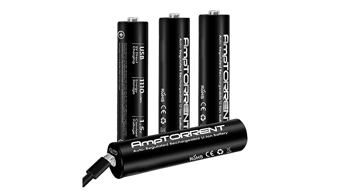 AmpTORRENT AAA Lithium Rechargeable Batteries - Fast Charging & Long Life