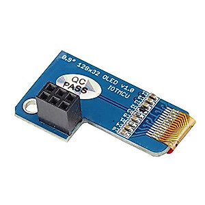 Ferwooh PiOLED 0.91inch OLED Screen Display Module I2C 128X32 Blue for 4B/3B/3B+/2B/B/Zero(Blue)