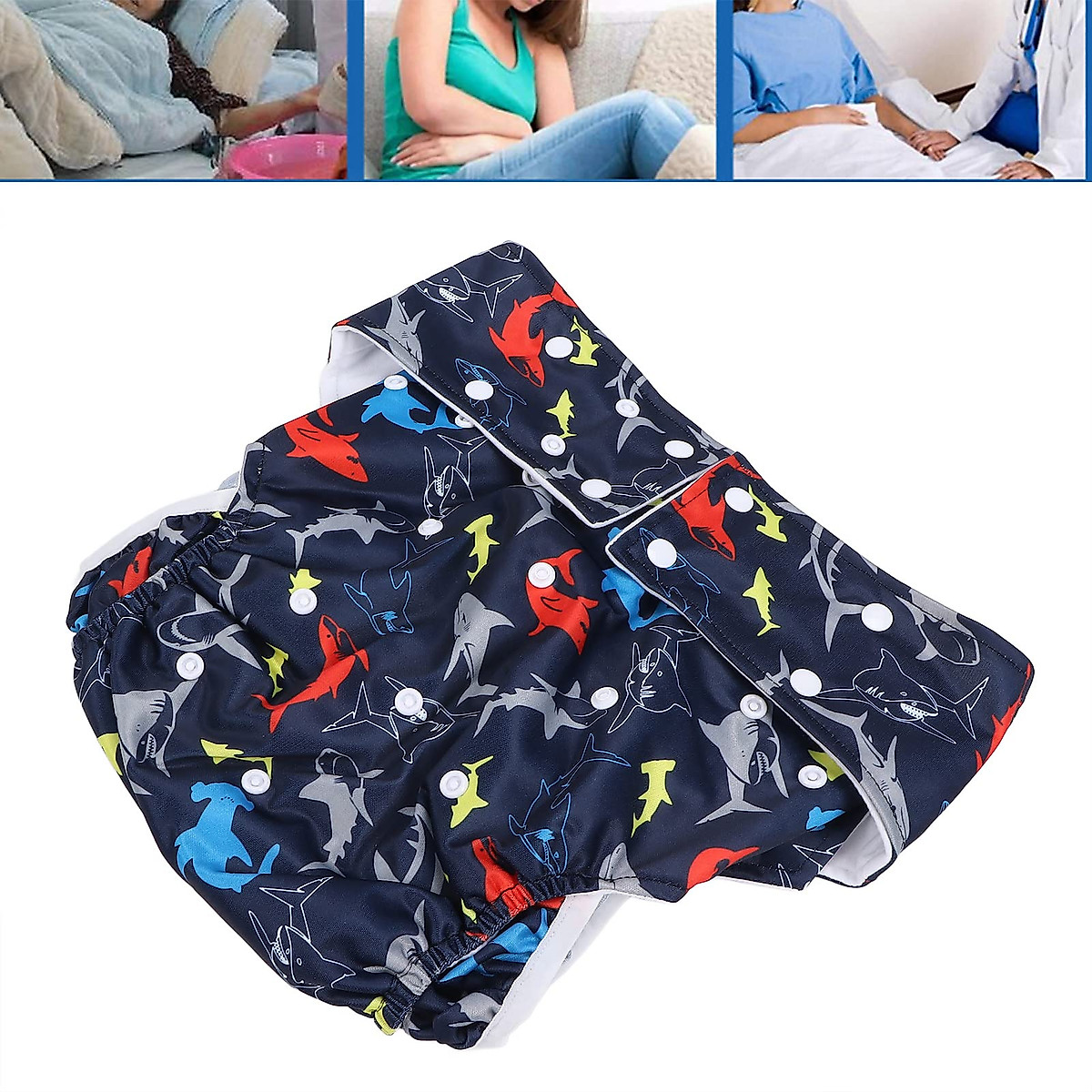 Adult Cloth Diaper,Adult Cloth Diaper Nappy Washable Breathable Incontinence Nappies Underwear for Old Man Incontinence Teen Special Needs