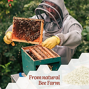 MicCai White Natural Beeswax Pellets 1LB, Organic Beeswax, Beeswax for Candle Making, Body, Skin Care DIY, Lip Balm, Soap and Lotion Making Supplies