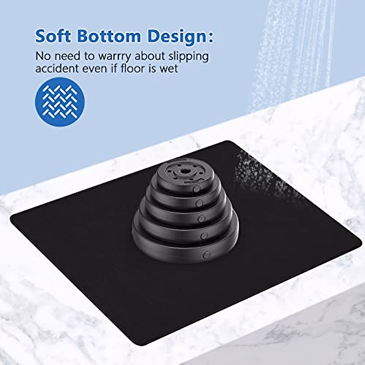 HBGOTL Urinal Mats for Men Bathroom (12 Pieces) | Urinal Pads | Urinal Floor Mats Under Urinal | Anti-Slip | Super Absorbent | Long Lasting | Black | Rectangular Shape