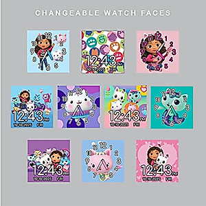 Accutime Kids Gabby's Doll House Purple Educational Learning Touchscreen Smart Watch Toy for Girls, Boys, Toddlers - Selfie Cam, Learning Games, Alarm, Calculator, Pedometer & More (Model: GAB4007AZ)