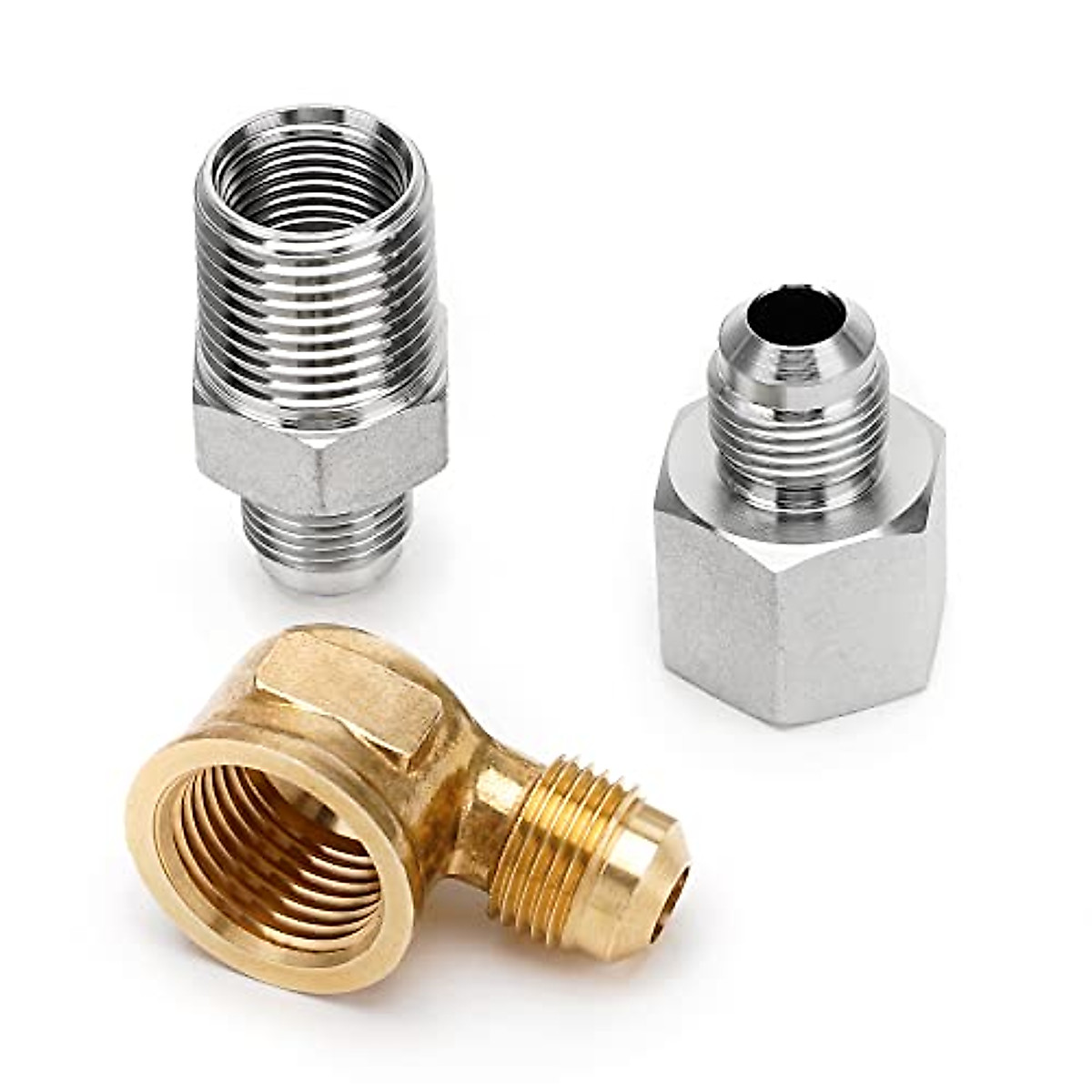 Stanbroil 3/8" X 12" Non-Whistle Flexible Flex Gas Line Connector Kit for NG or LP Fire Pit and Fireplace