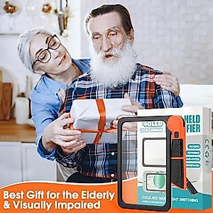 Large Magnifying Glass with Light, Full Page 5X Magnifier 48LED Cold & Warm Light with 3 Modes, Folding Handheld Illuminated Lighted Magnifier for Seniors Low Vision Reading Inspection (Full Page)