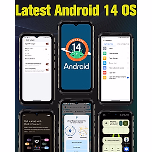 Ulefone Armor 22 Rugged Cell Phone Android 14, Up to 16+256GB, 64MP Night Vision Camera, 64MP Main Camera, 6600mAh, 120Hz Display, 4G LTE Smartphone (Black)