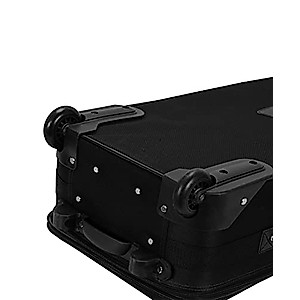Rockland Fashion Softside Upright Luggage Set, Expandable, Black, 2-Piece (14/19)