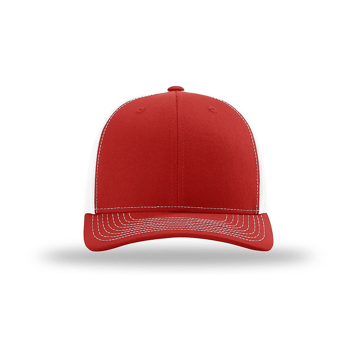 Custom Richardson Mesh Back Trucker Hat with Personalized Text Front & Back for Men – Customize Your Own Unique Hat! (Red/White)