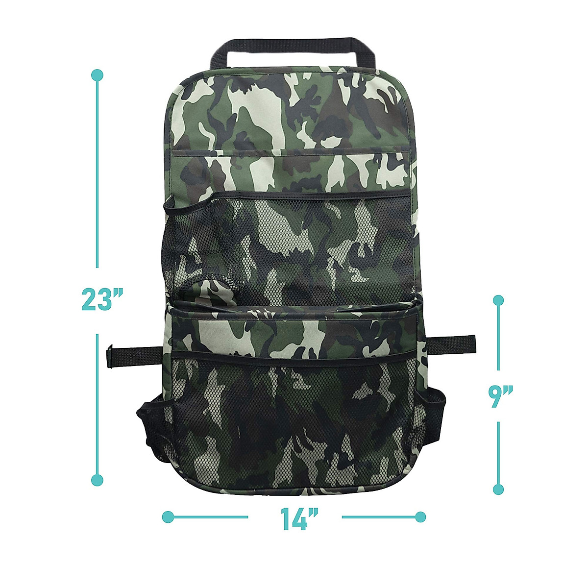 FH Group Multi-Pocket Camo Print Seat Back Organizer with Cooler - Backseat Organizer for Kids-Universal