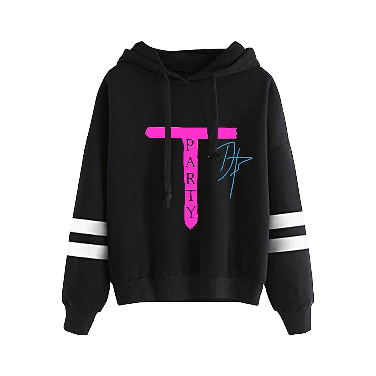 Daz Games Merch Party Logo Hoodie Unisex Casual Sweatshirt Long Sleeve Pullover Tracksuit (Black,XXL)