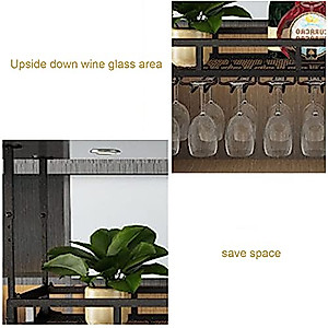 Bar Wine Glass Rack, Upside Down European Style Hanging Wine Bottle Holder, Bar Goblet Hanger, Home Wine Cabinet Wine Storage Shelf, Height-Adjustable Wine Hanger Organizer Rack