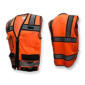 Radians SV65-2ZOM-M Industrial Safety Vest, Orange, Medium, Large