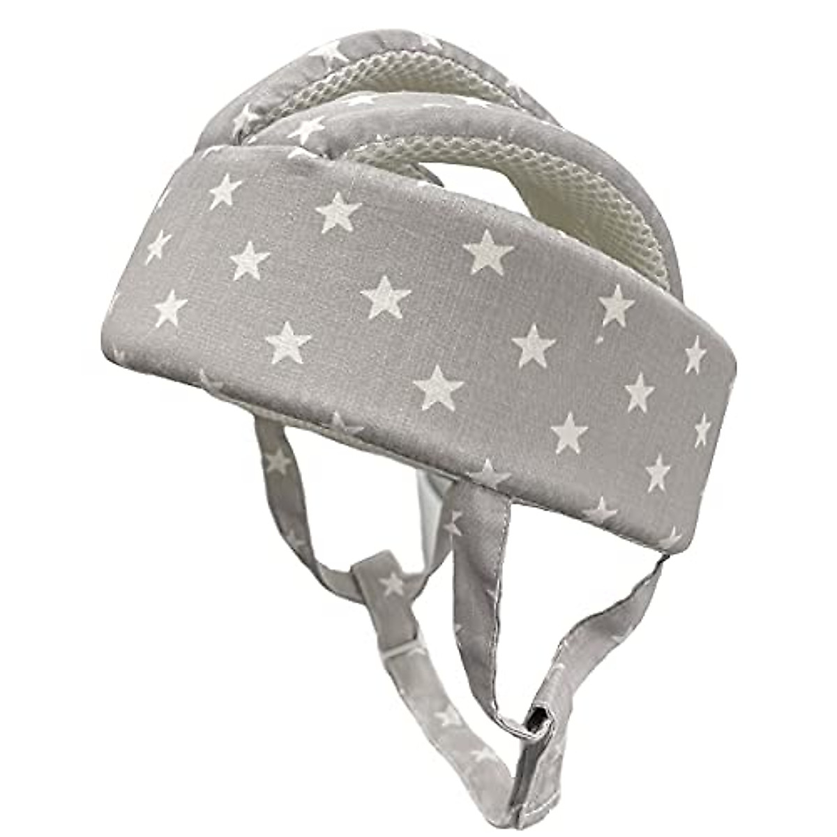 Ocanoiy Baby Safety Helmet Toddler Children Headguard Infant Head Cushion Protective Harnesses Cap Soft Adjustable Kid Safety Hat Head Protector (Gray Star)