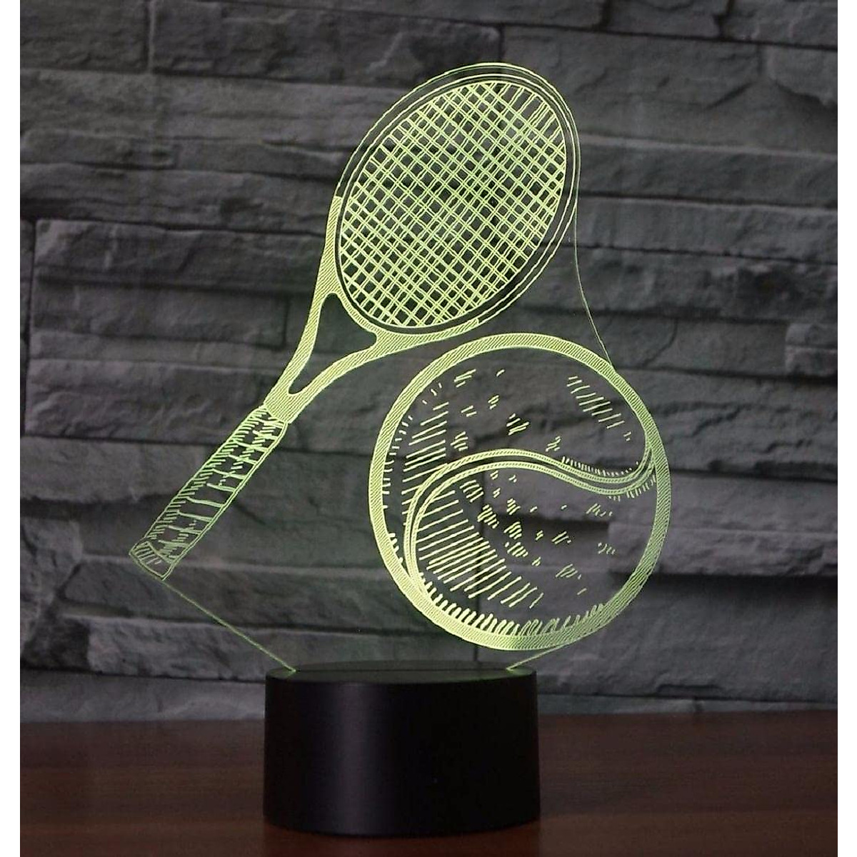 FXUS 3D Tennis Night Light Remote Control Touch Switch 16 Color Change LED Table Desk Lamp Home Decoration Toy Birthday Children Gift