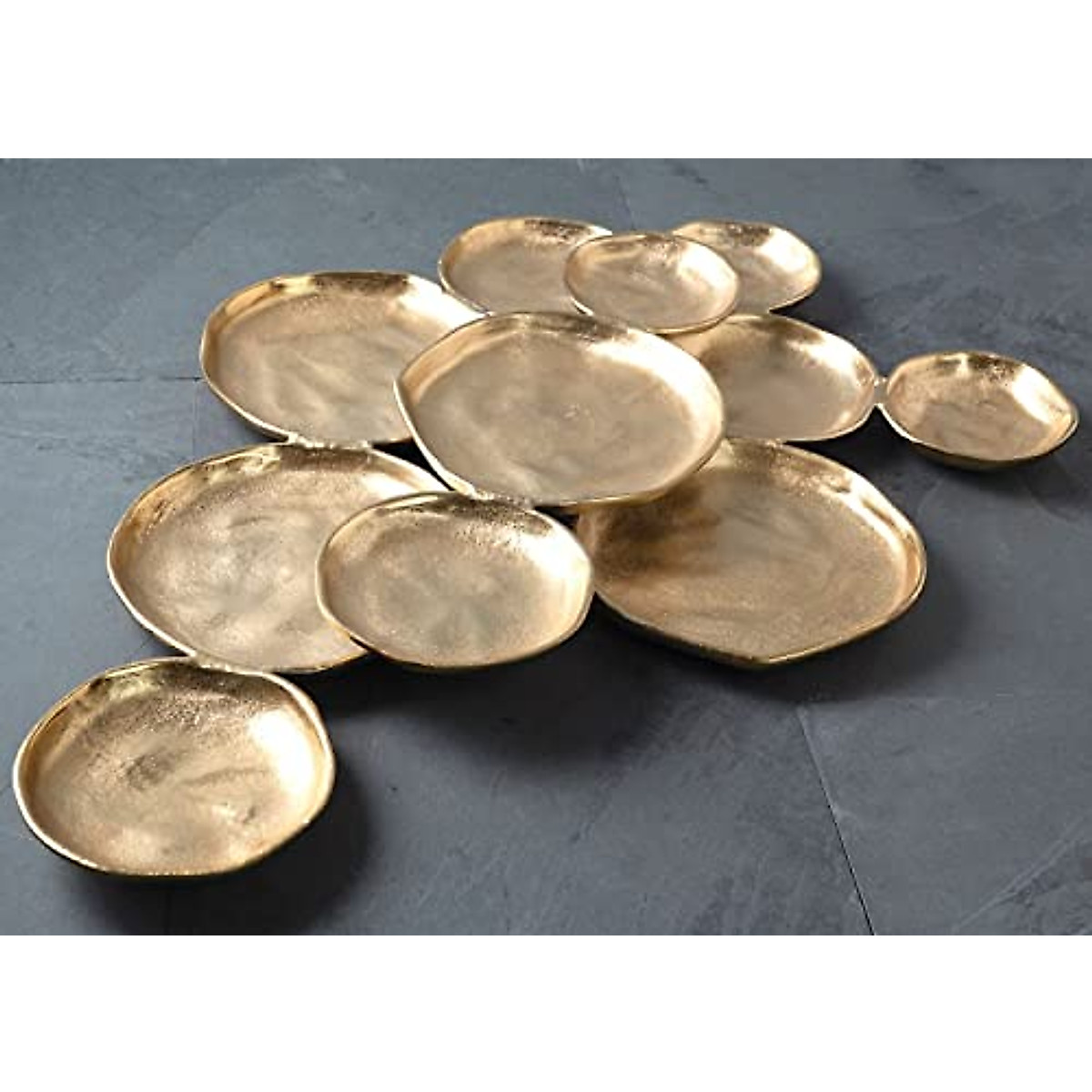 Cruiser’s Caché | Cluster of 11 Serving Bowls | 26 inch | Antique Gold Finish