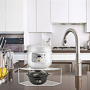 SHERCHPRY 2-Tier Corner Storage Shelf Metal Wire Cabinet Corner Shelf Organizer Plates Dishes Spices Rack Kitchen Cosmetics Makeup Organizer Holder for Home Pantry Bathroom