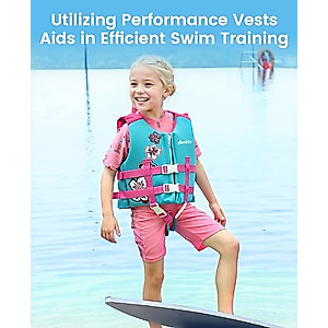 Zeraty Toddler Swim Vest Neoprene Kids Float Jacket Swimming Aid for Children with Adjustable Safety Strap Age 2-9+ Years/36-88Lbs