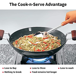 HAWKINS Futura Hard Anodised Deep-Fry Pan (Kadhai) With Stainless Steel Lid2.75 Litre Black