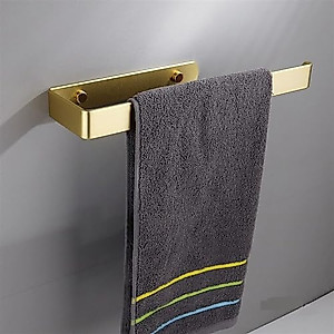 Towel Holder Bathroom Rack Bar Golden Kitchen Roll Paper Hand Towel Hanger Self Towel Hanger Self Storage Shelf Punching (Color : Golden.A)