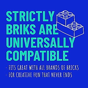 Strictly Briks 12 Pack Stackable Baseplates 10x10 - Building Brick Base Plates with 32 x 32 Studs, Mats, Bases, Boards, Sheets - Compatible with All Major Brands - Rainbow Colors