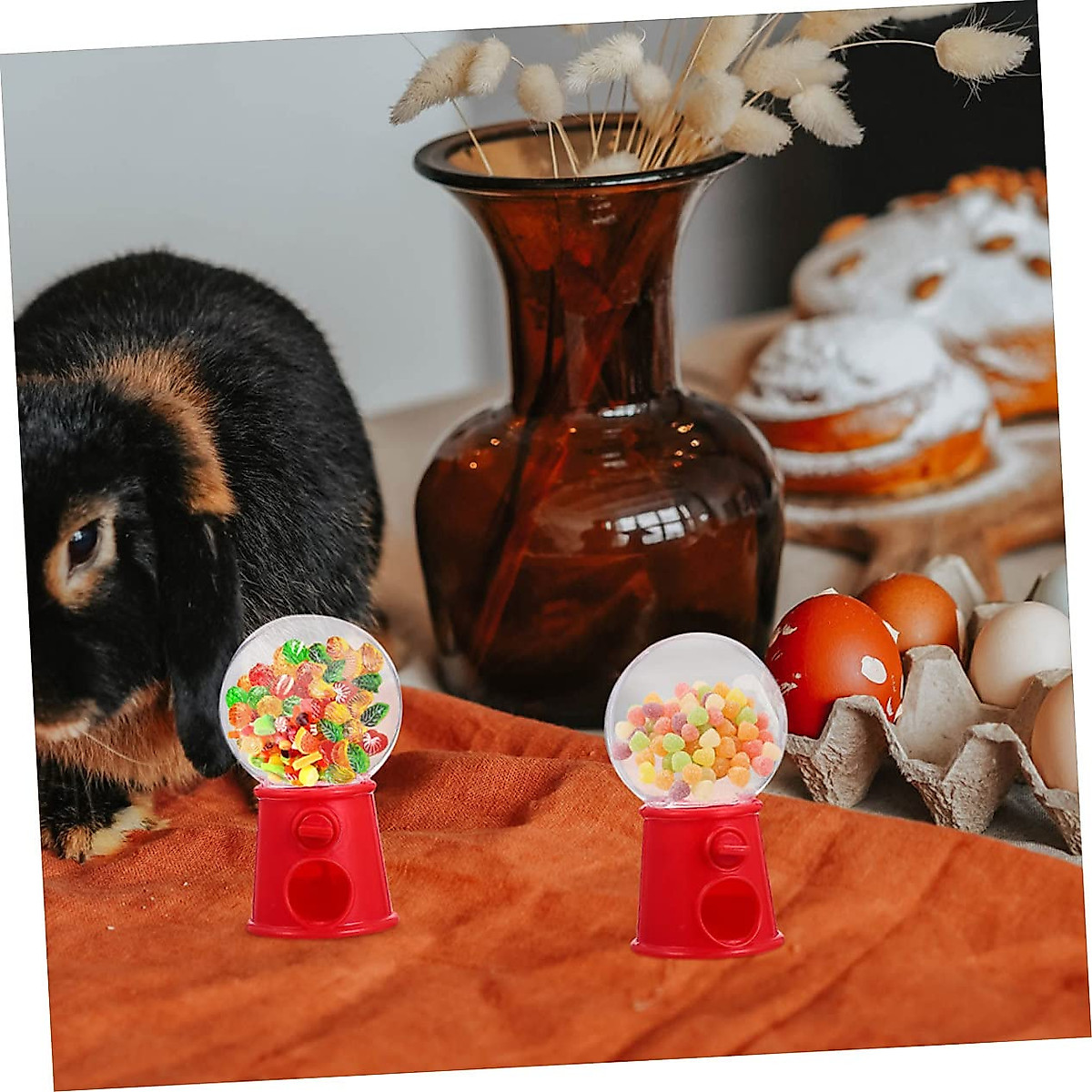 6pcs Mini Machine Small Gumballs Machine Gumballs Machine Candy Gumballs Machines Toys Gumballs Machine Bank Candy Machine Candy Twisting Candy Dispenser Machine Money Bank