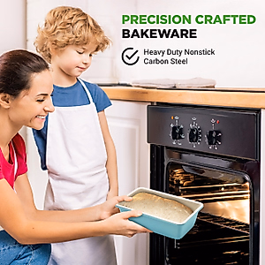 NutriChef 9-inch Ceramic Bread Loaf Pan, Non-Stick Coated Layer Surface, Great for Food Preparation, Serving, Pastry Dessert Baking