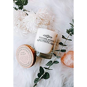 Apothecary Glass Jar Double Wick 14 Ounce Aromatherapy Soy Candle (Tobacco & Vanilla Bourbon)