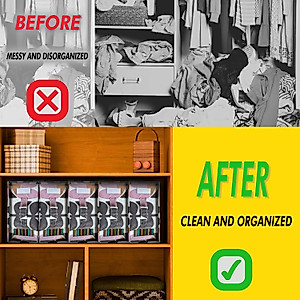 Foldable Bedding Organizer, Storage Bins for Bed Sheets, Duvet Covers and Pillowcases, Blankets, Clothes 2 pack(Queen or King) (retro flower)