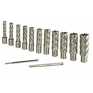 Steel Dragon Tools 13pc. High Speed Steel HSS Annular Cutter Kit 2" Depth and 7/16 in. to 1-1/16 in.