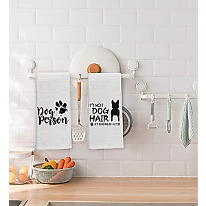 It’s Not Dog Hair It’s Blue Heeler Glitter Kitchen Towels Bath Towels,16 x 24 Inch Set of 2 Soft and Absorbent Funny Dog Hand Towels Tea Towels Dish Towels Sets,Dog Lovers Dog Mom Girls Women Gifts