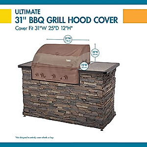 Duck Covers Ultimate Waterproof BBQ Hood Cover, 31 Inch, Grill Cover, Grill Cover for Outdoor Grill, BBQ Cover