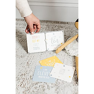 Busy B Baby B Milestone Cards - 24 Pack, Neutral, Cream