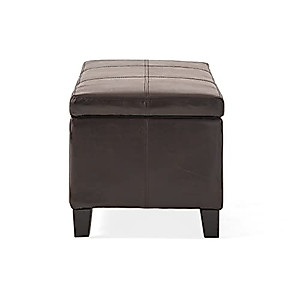 Christopher Knight Home Glouster PU Storage Ottoman, Brown