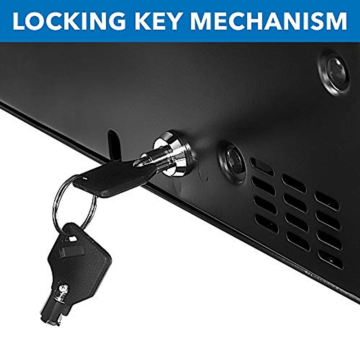 Mount-It! Anti-Theft Kiosk Stand for iPad, iPad Pro, iPad Air, Samsung Tab A | Secure iPad 10.2 Retail Kiosk | Locking Counter-Top Tablet Stand for 10.2 and 10.5" Tablets, Black