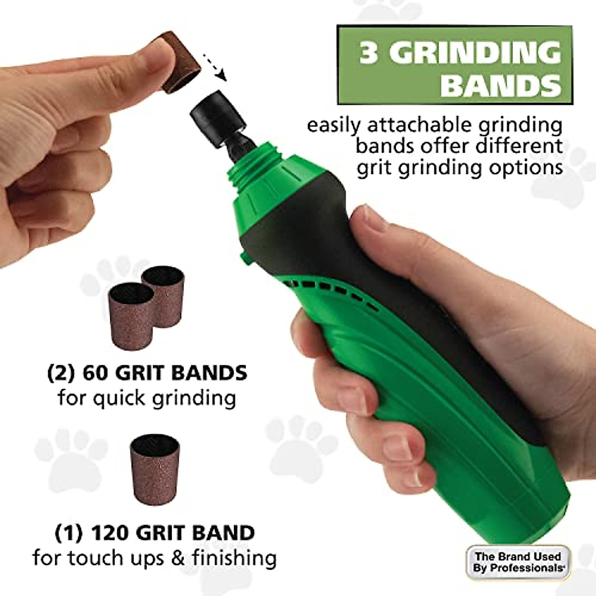 Wahl Lithium Ion Rechargeable Dog Nail Grinder with Concave Rounding Tip and Nail Guard for Increased Safety and Precise Nail Grinding, 3 Hour Run Time - 5975