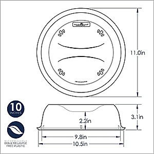 Nordic Ware Plastic Deluxe Microwave Cover, Clear (Set of 2)