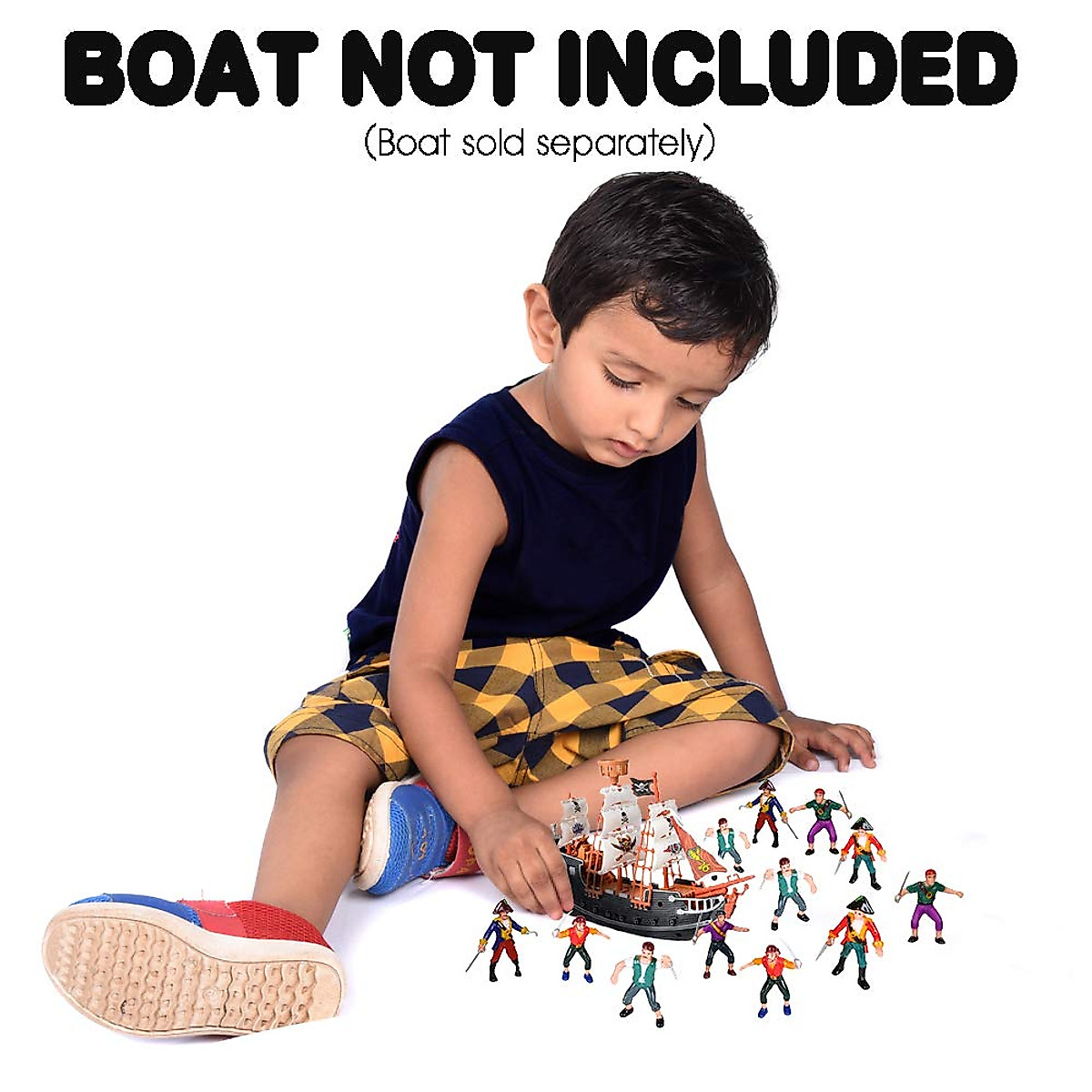 ArtCreativity Pirate Action Figures- Pack of 12- Legendary Plastic Figures in Assorted Poses - Fun Pirate Party Favor and Prize - Excellent Birthday Gift Idea for Boys and Girls Kids Ages 5+