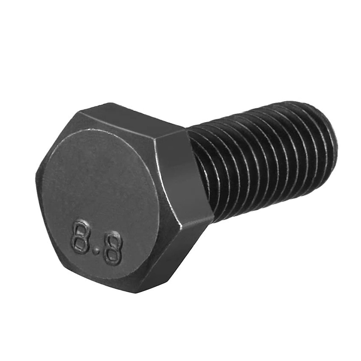 M14-2 x 70mm Carbon Steel Grade 8.8 External Hex Head Screw Bolts Metric Thread Hexagon Bolts Fastener for Hardware Furniture Machinery Black 4pcs