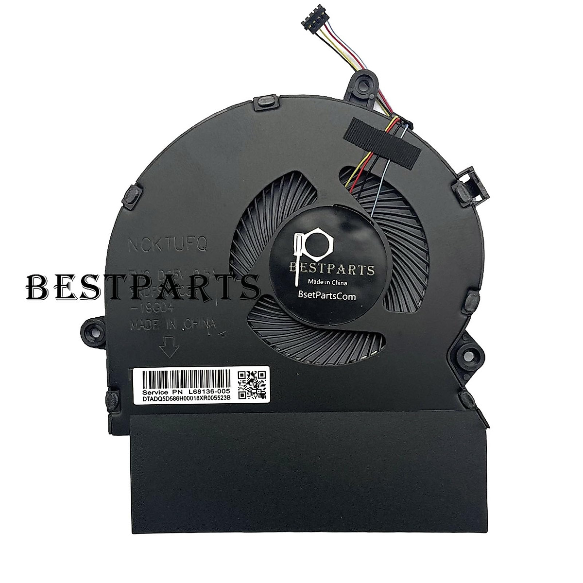 BestParts New CPU+GPU Cooling Fan Replacement for HP Spectre X360 15'' (i7-10750H, GTX1650Ti) 15-EB 15t-EB TPN-Q226 Series, P/N: M00226-001 M00227-001, L68136-005 DC5V 0.5A