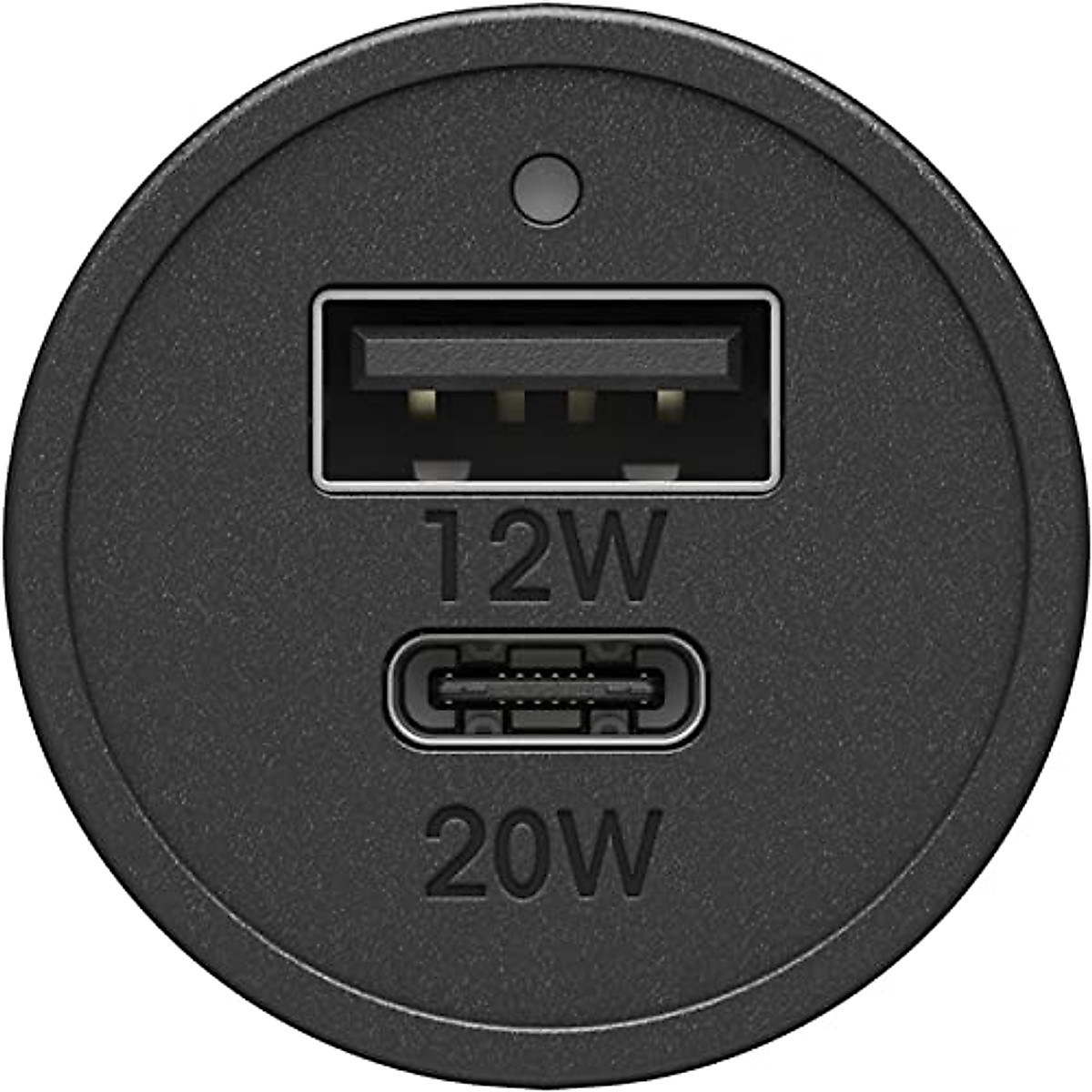 OtterBox USB-C Fast Charge Dual Port Car Charger, 50W Combined - BLACK